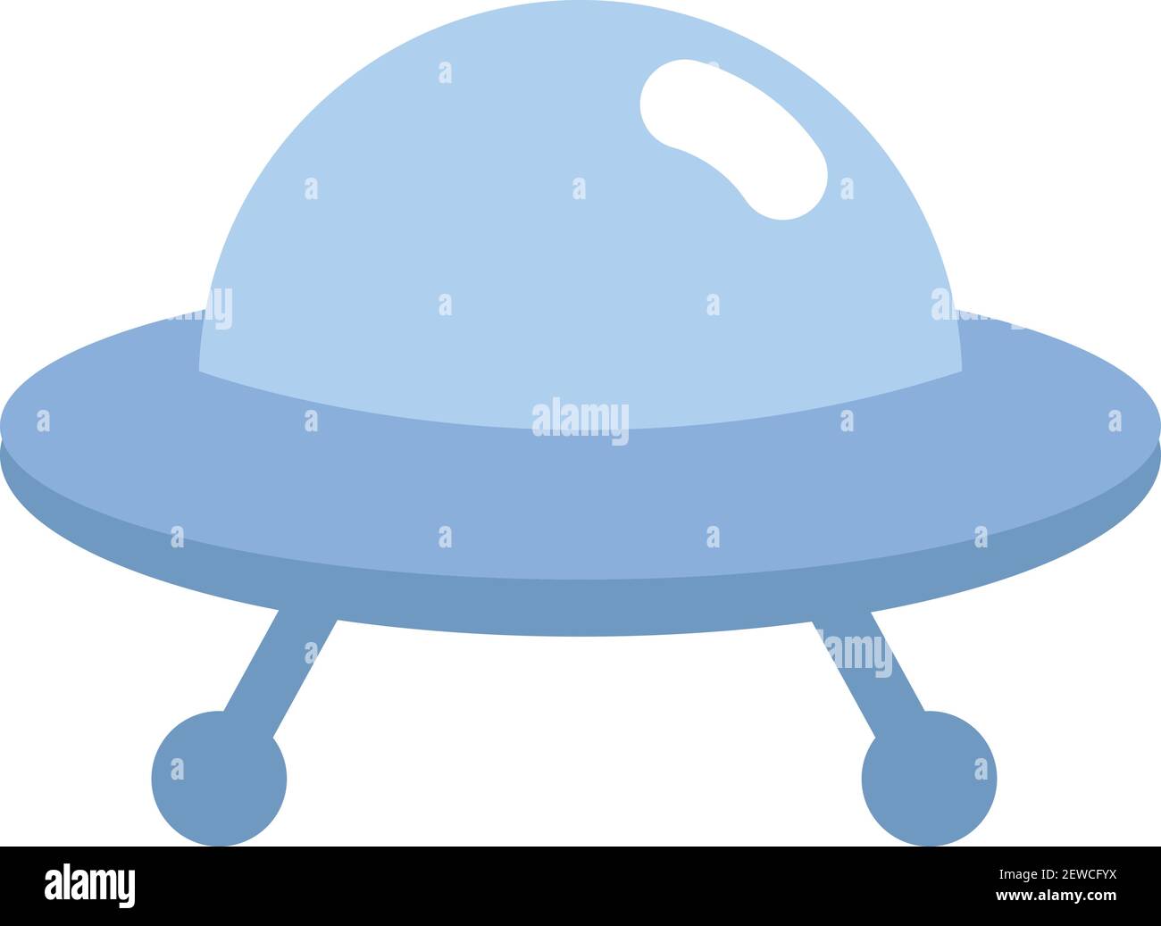 Flying alien ship, illustration, vector on white background Stock ...