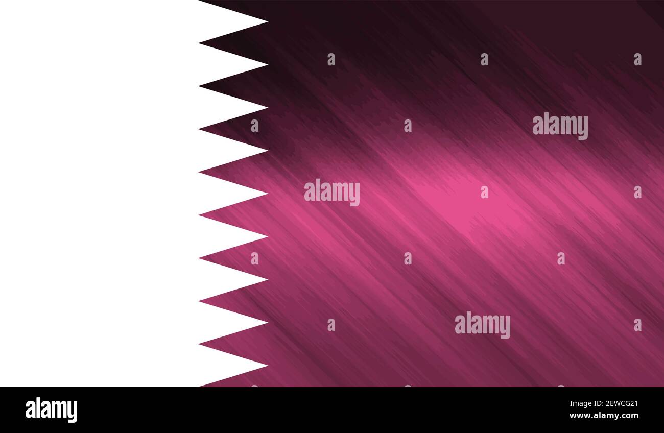 Qatar flag with waving grunge texture. Vector background Stock Vector ...