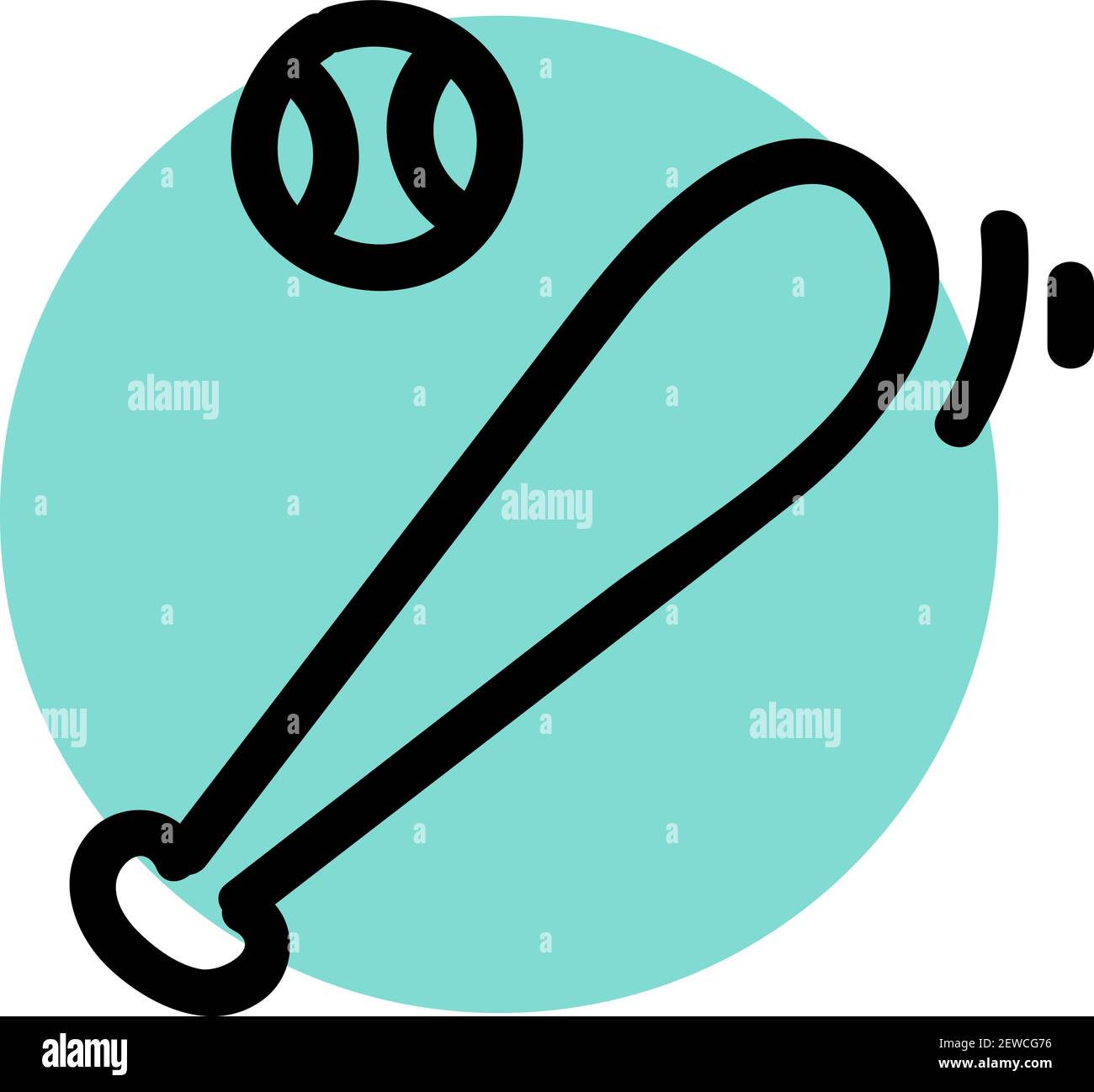 Baseball and bat, illustration, vector on white background Stock Vector ...