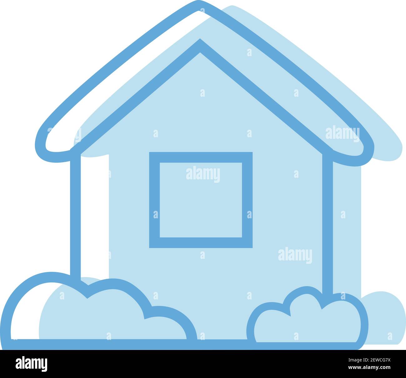 Warm house, illustration, vector on white background Stock Vector Image ...