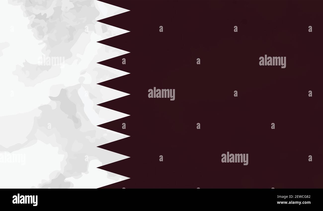 Qatar flag with waving grunge texture. Vector background Stock Vector ...