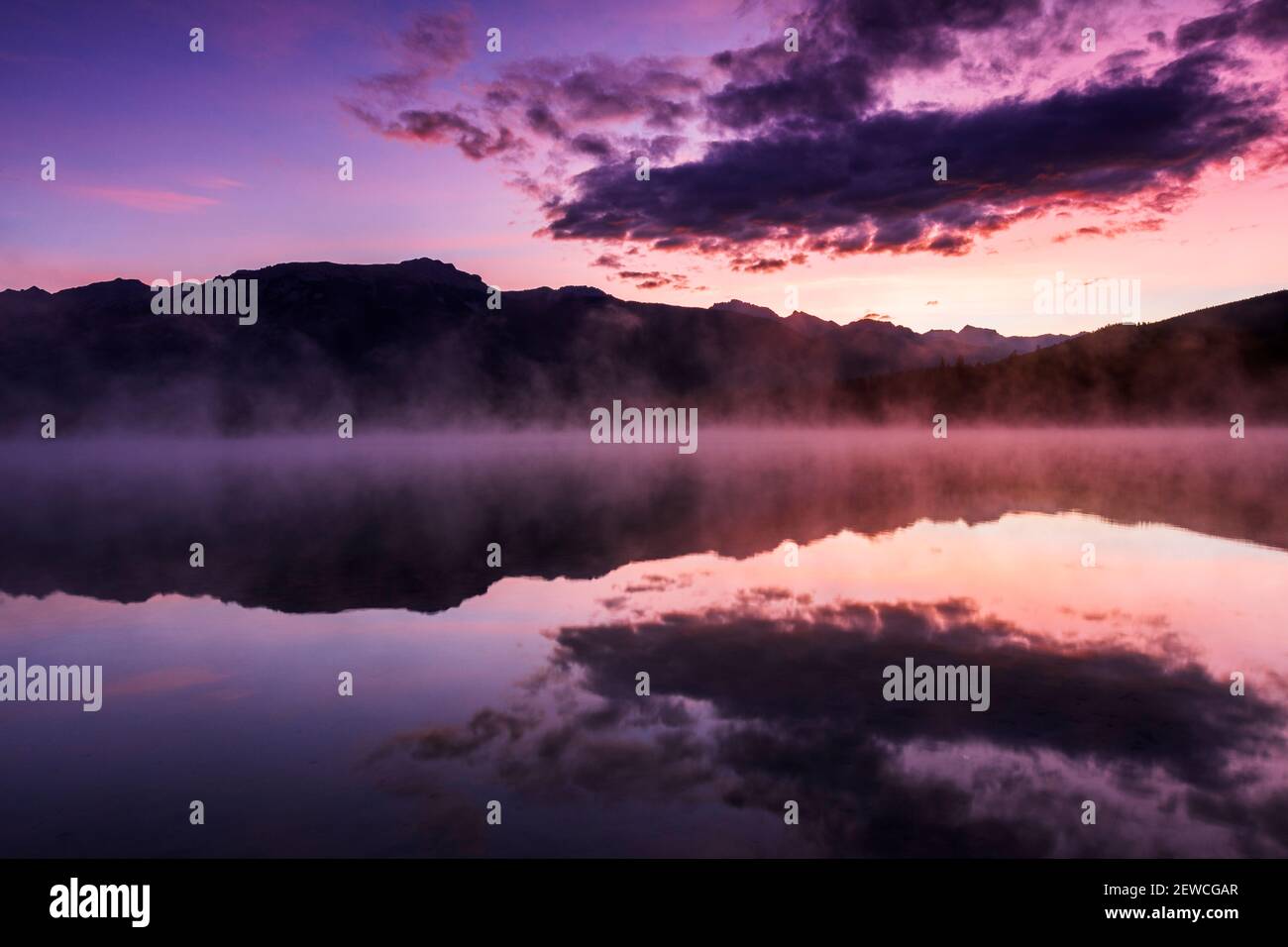 Sunrise at Edith Lake, Jasper National Park, Alberta Canada Stock Photo ...