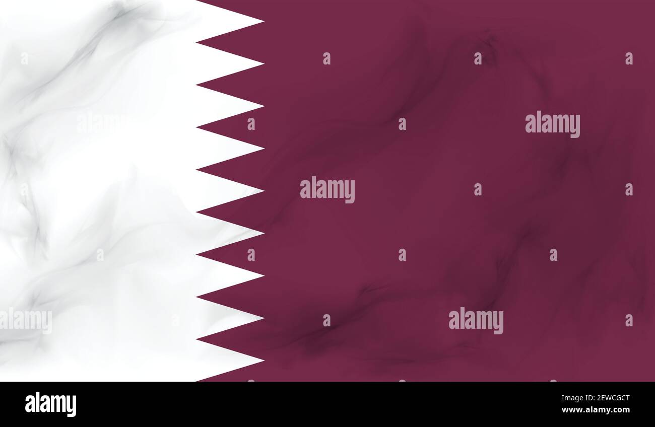 Qatar flag with waving grunge texture. Vector background Stock Vector ...