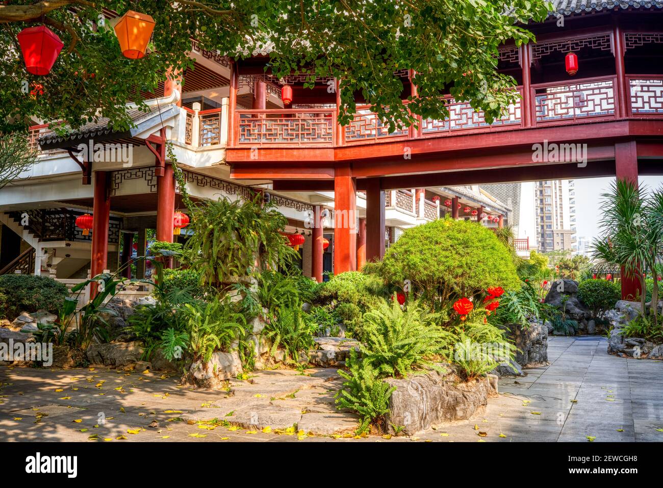 Chinese traditional ancient wooden structure buildings and classical ...