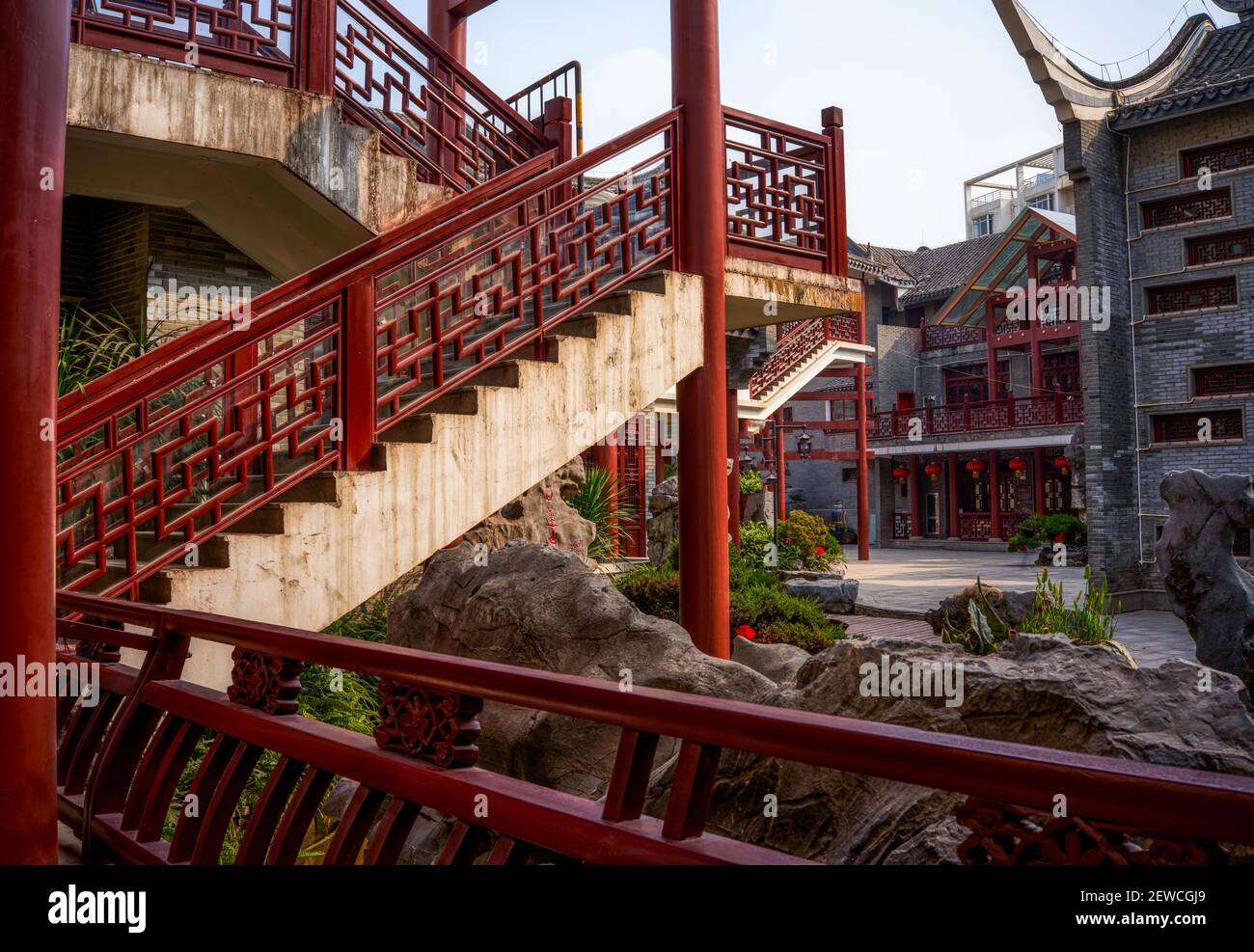 Chinese traditional ancient wooden structure buildings and classical ...