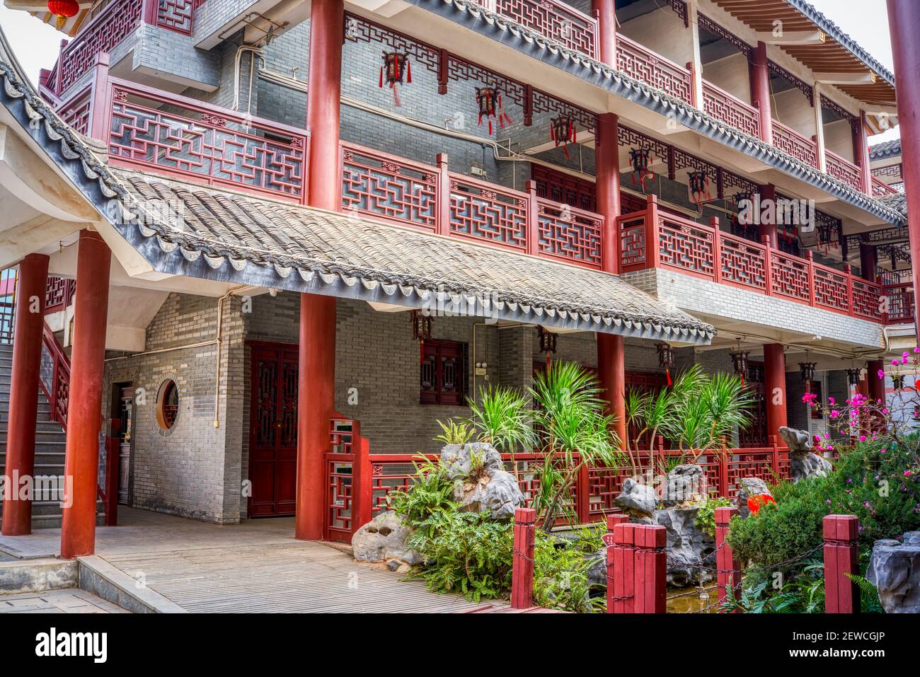 Chinese traditional ancient wooden structure buildings and classical ...