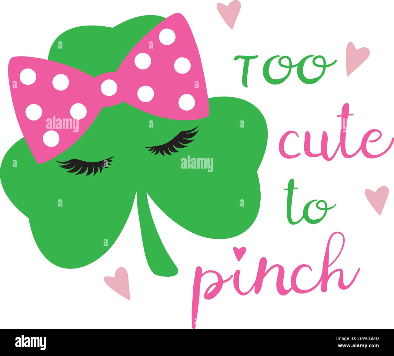 Cute irish shamrock clover Cut Out Stock Images & Pictures - Alamy