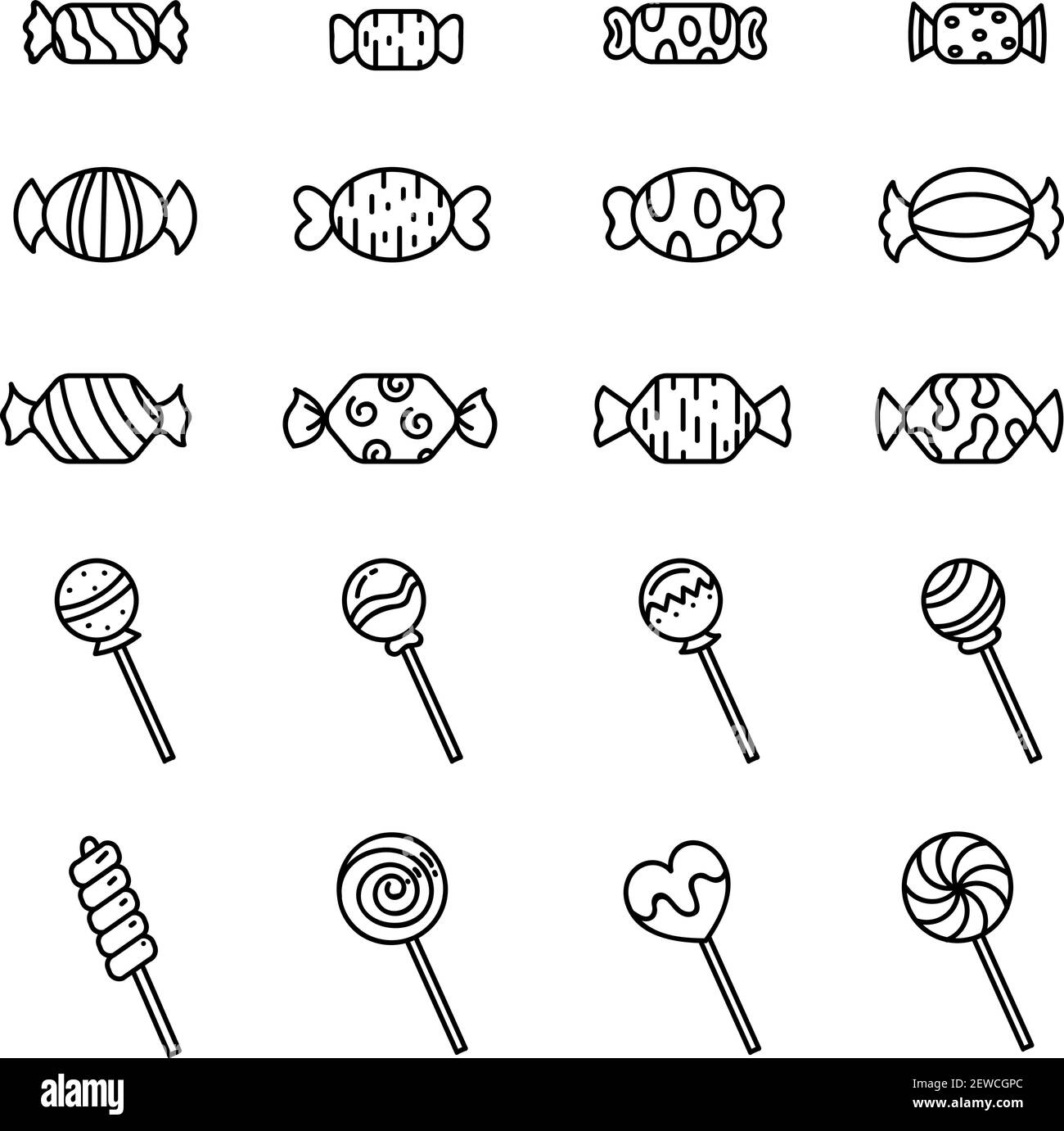 Sweet candy, illustration, vector on white background Stock Vector ...