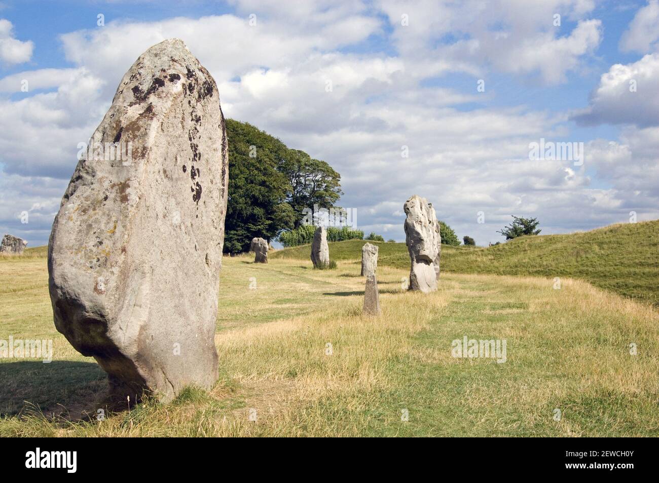 Huge stones placed in ancient times into a circle, or Henge, for ...
