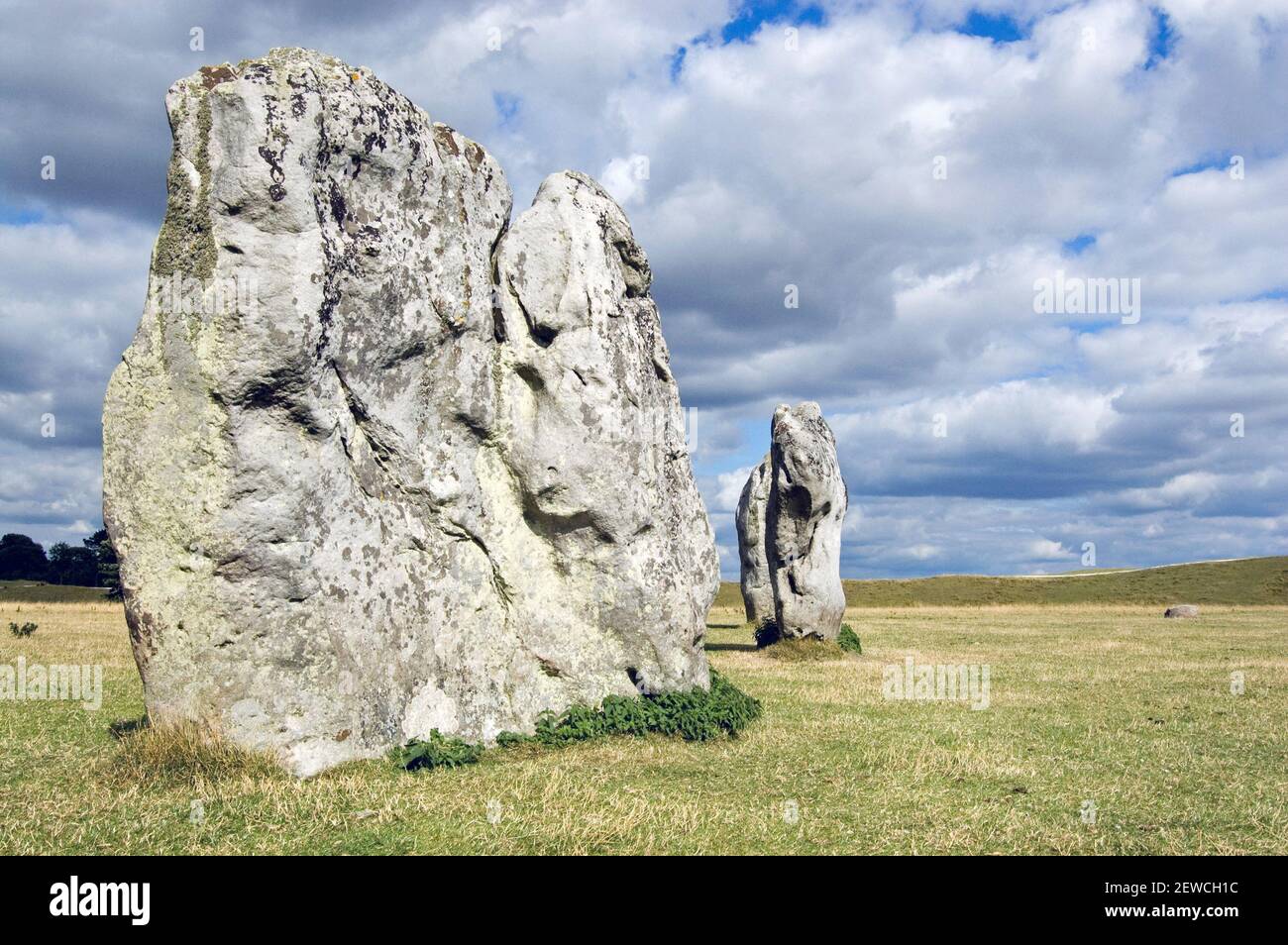 Part of the neolithic stone circle at Avebury, Wiltshire. Built for sun ...