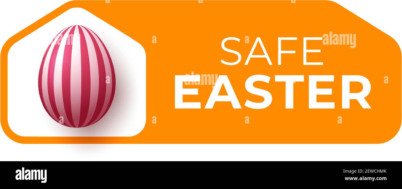 Happy Home Easter 2020 Card with Funny Vector Minimalist Icon ...