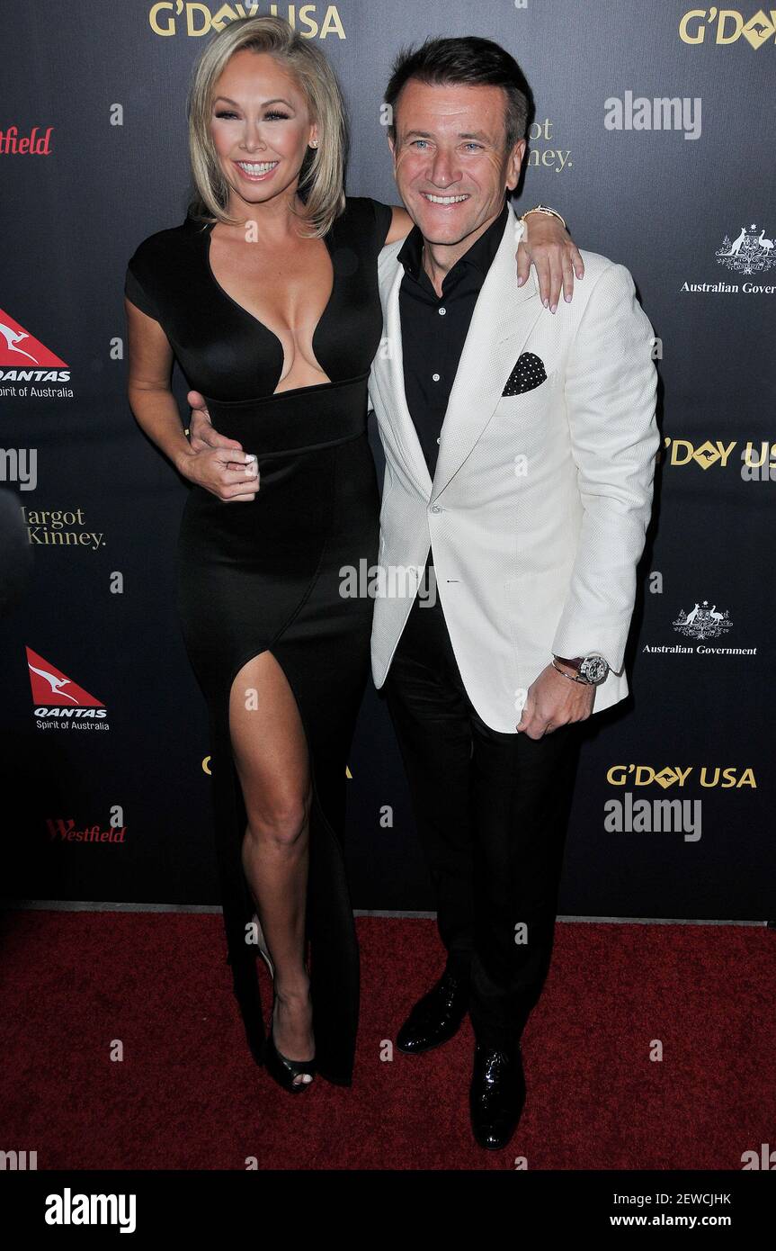 (L-R) Kym Johnson and Robert Herjavec arrives at the 2016 G'Day USA Los ...