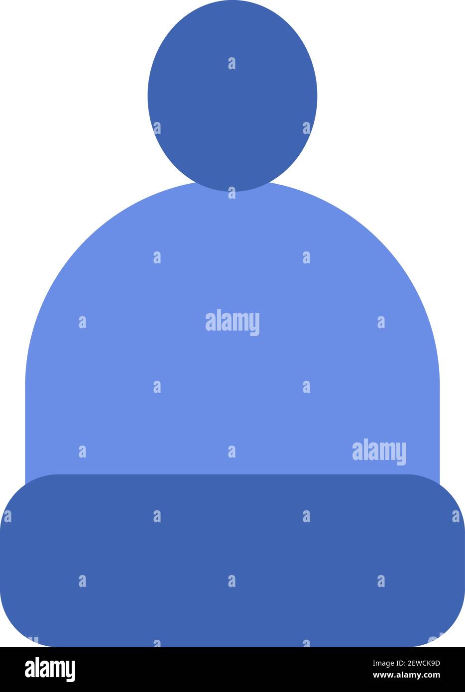 Cute blue hat, illustration, vector on white background Stock Vector ...