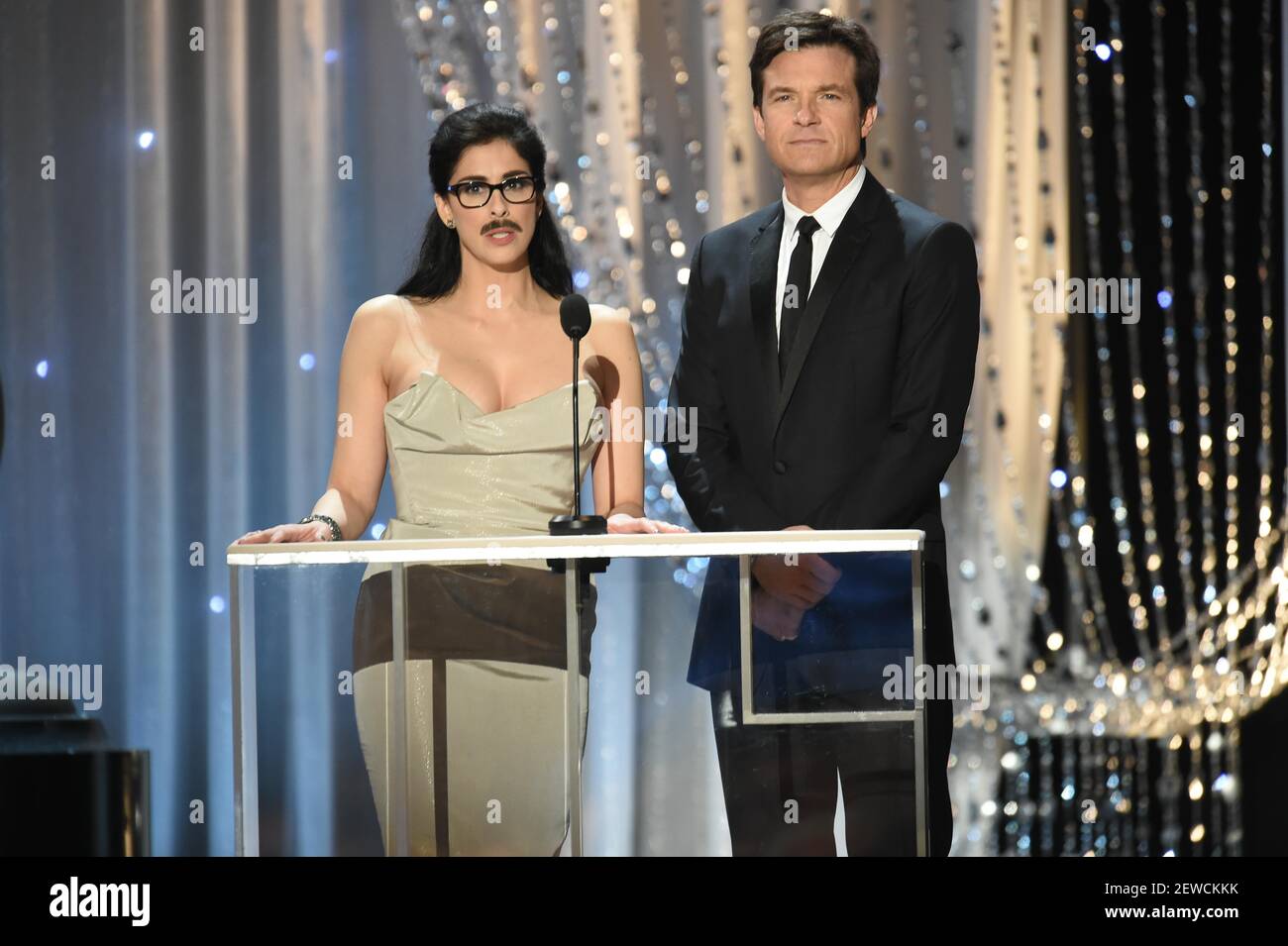 Sarah Silverman and Jason Bateman present the award for outstanding ...