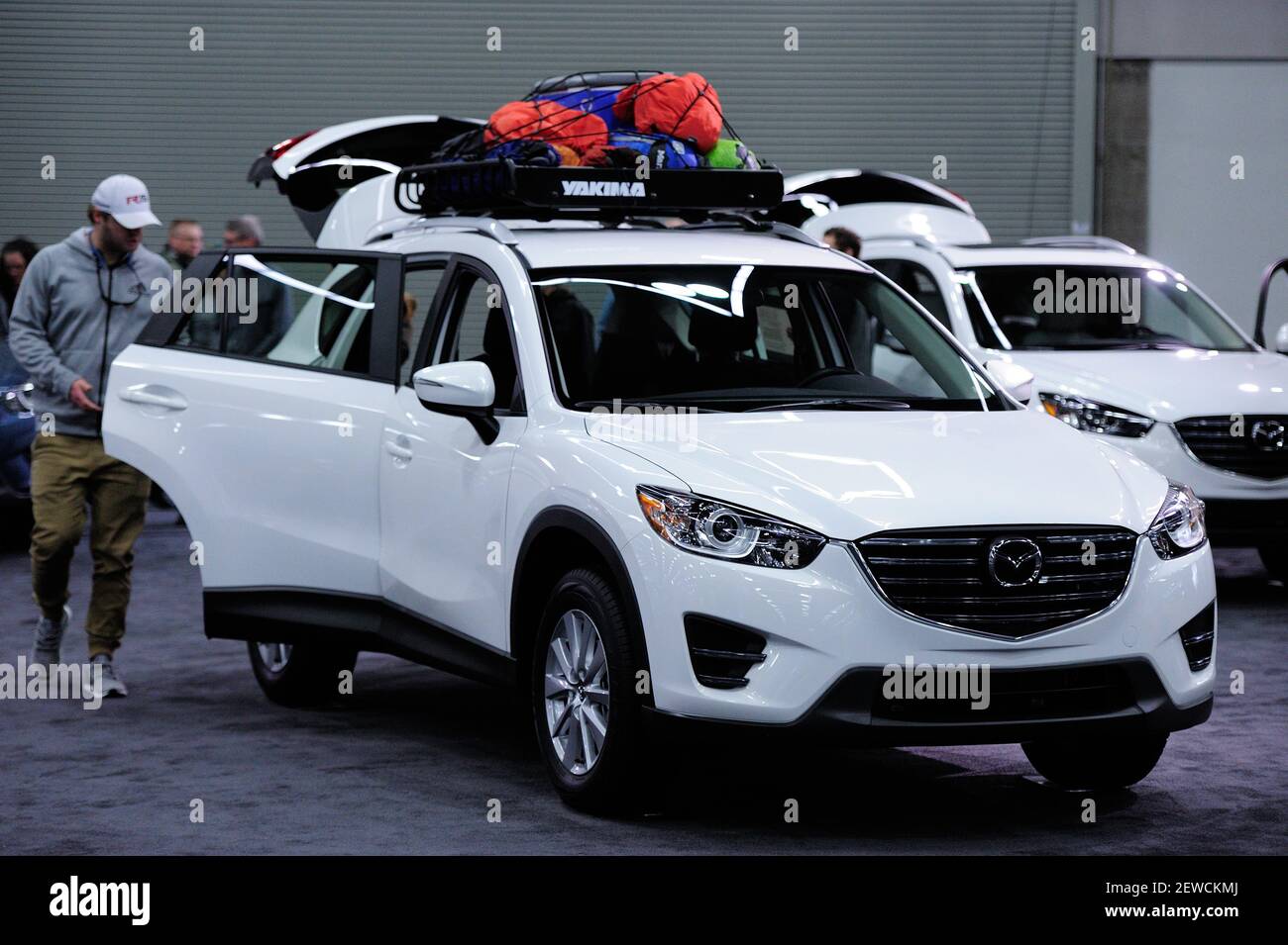 Mazdas pictured at the Portland International Auto Show in Portland ...