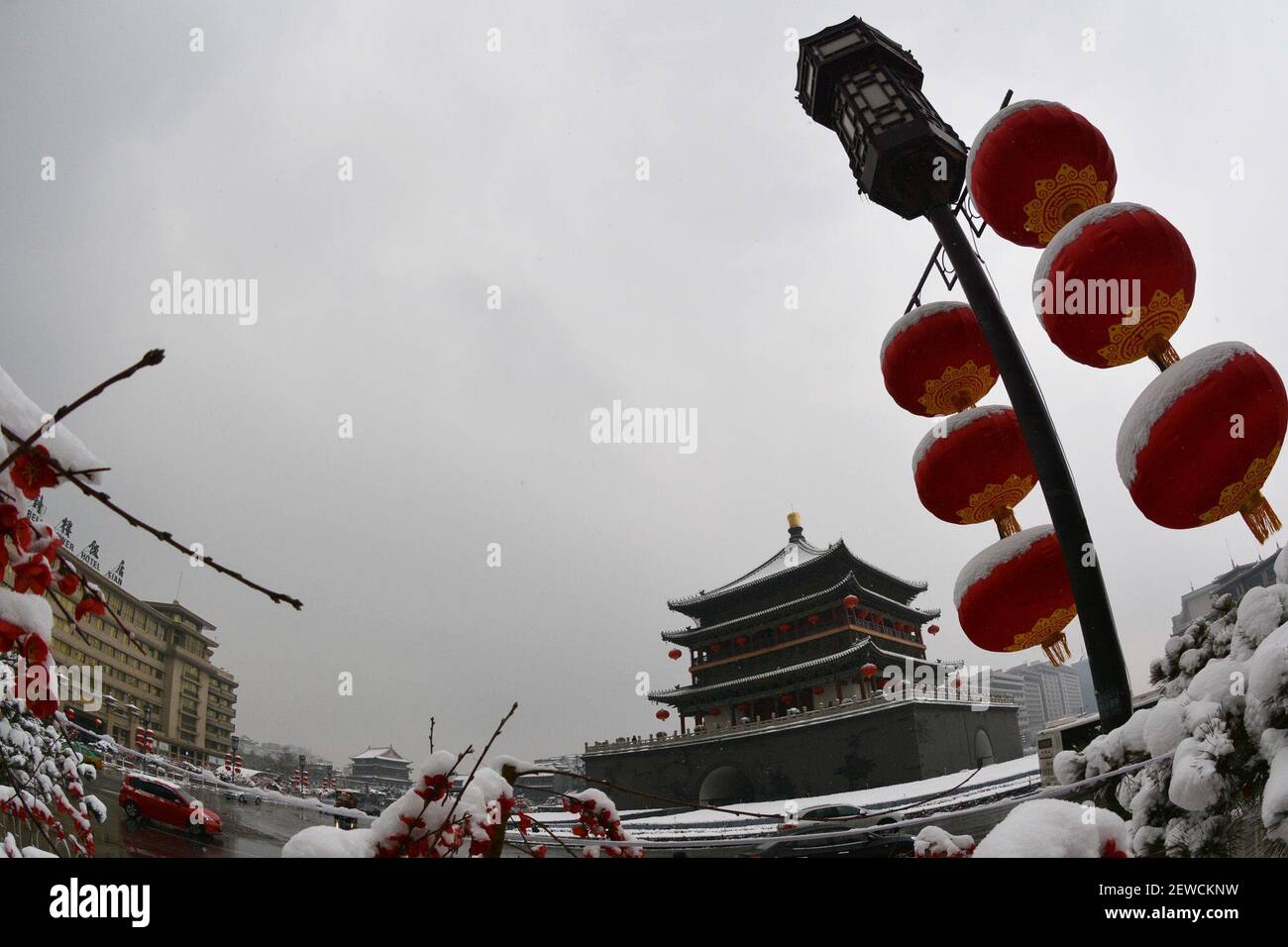 Snow scenery in Xi'an, capital of northwest China's Shaanxi Province ...