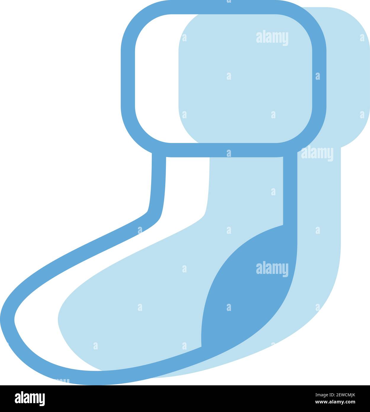 Winter socks, illustration, vector on white background Stock Vector ...