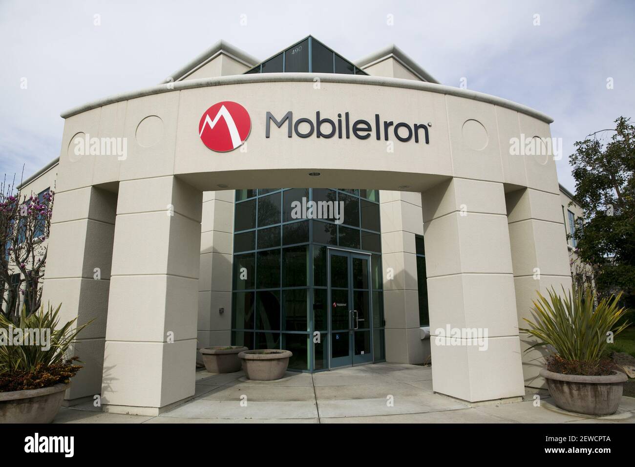 A logo sign outside of the headquarters of MobileIron in Mountain View ...
