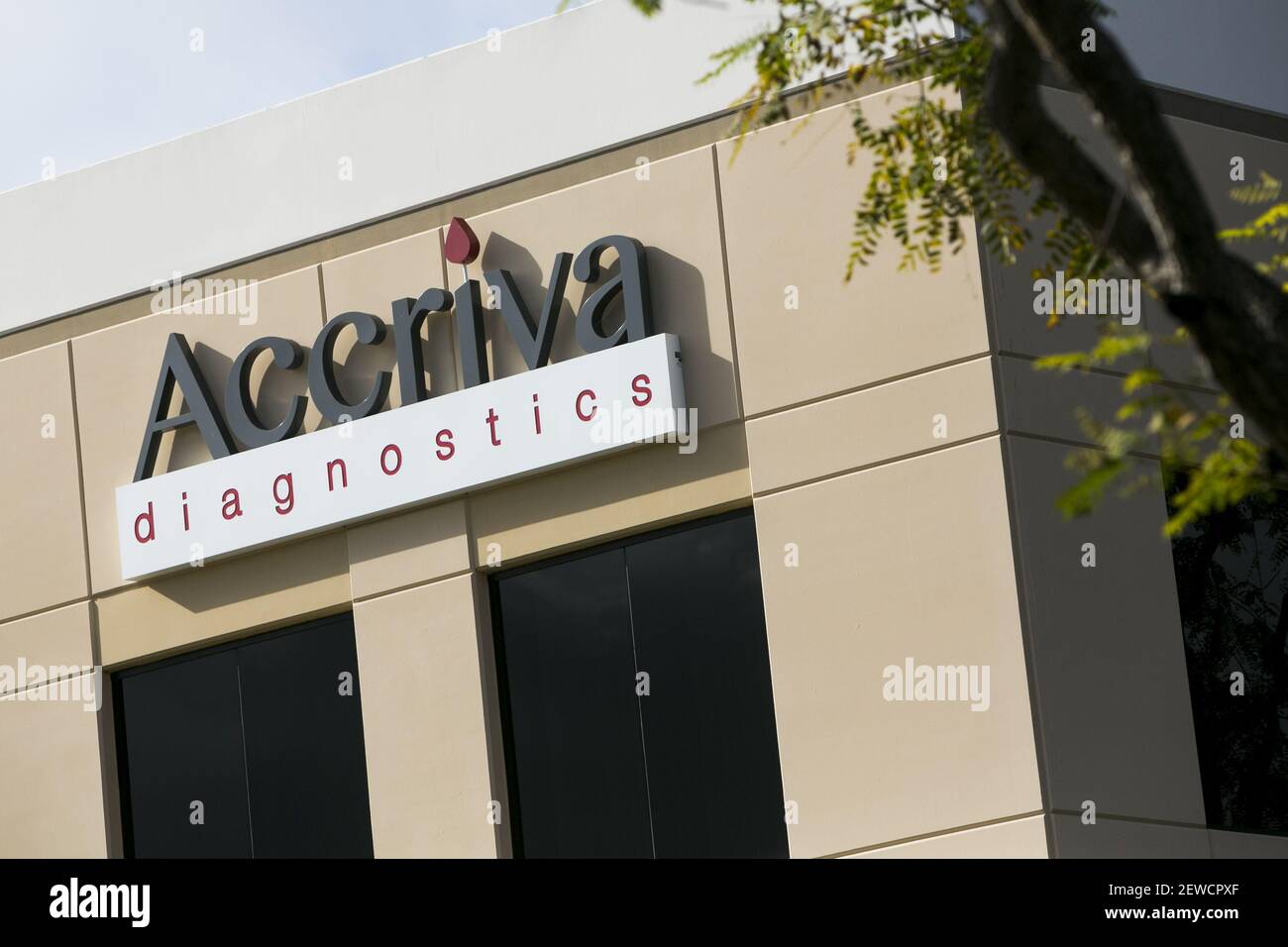 A logo sign outside of a facility occupied by Accriva Diagnostics in ...