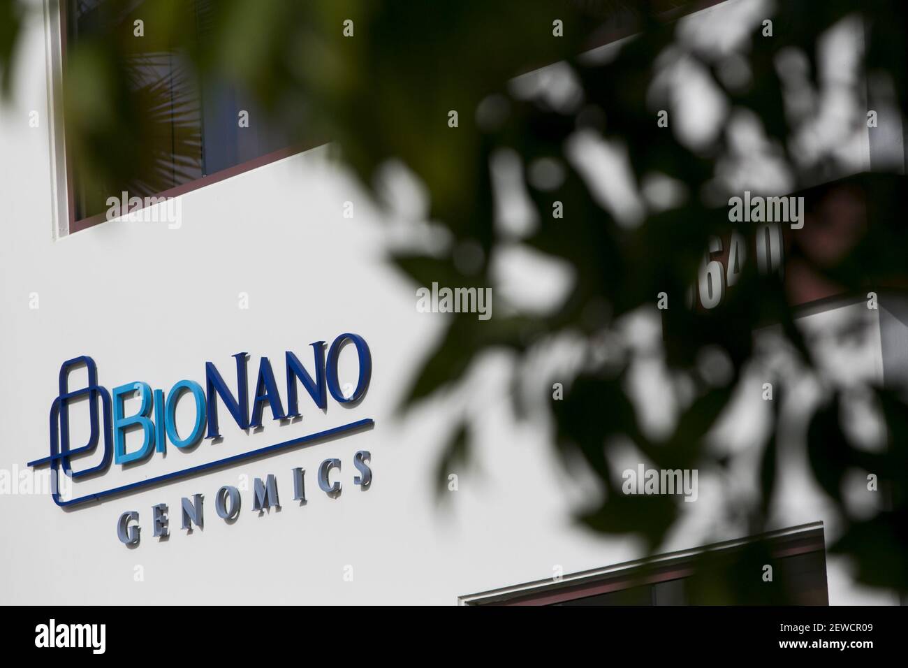 A logo sign outside of the headquarters of BioNano Genomics in San ...