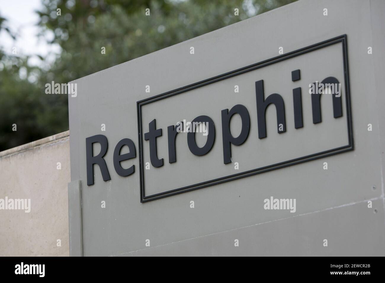 A logo sign outside of the headquarters of Retrophin in San Diego ...