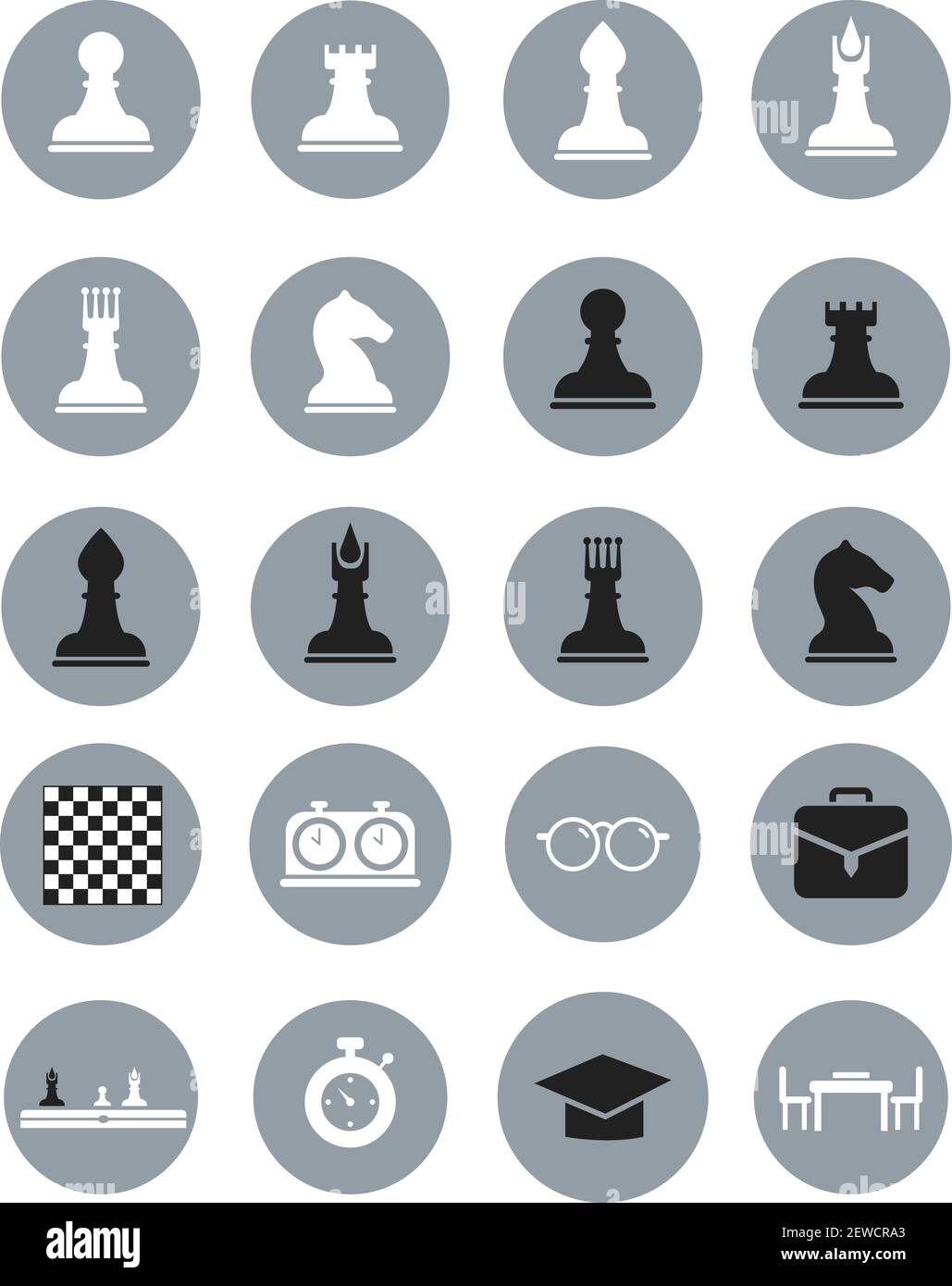 Chess game, illustration, vector on white background Stock Vector Image ...