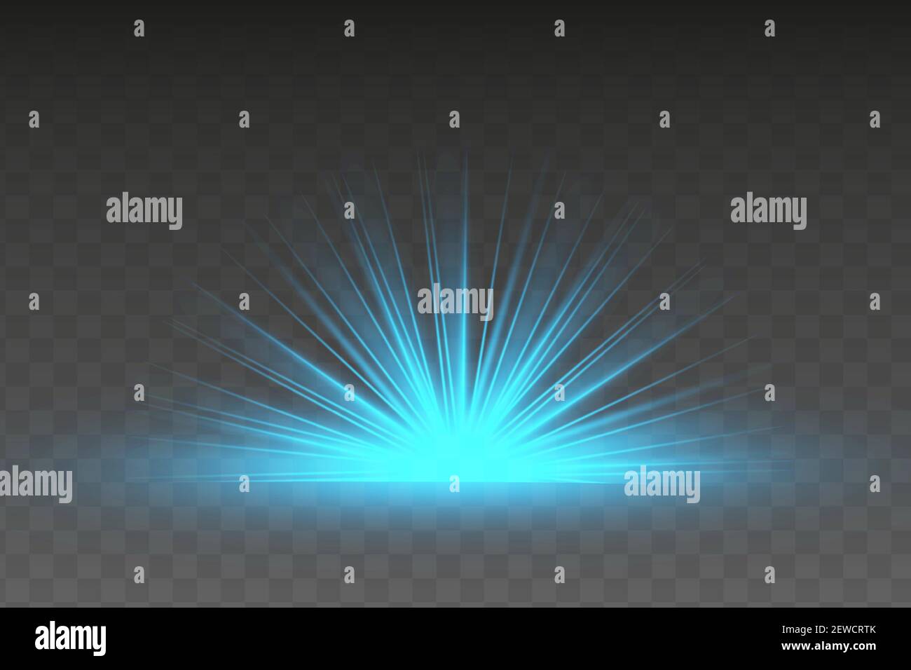 Blue glowing lights effects isolated on background. Glow light effect ...