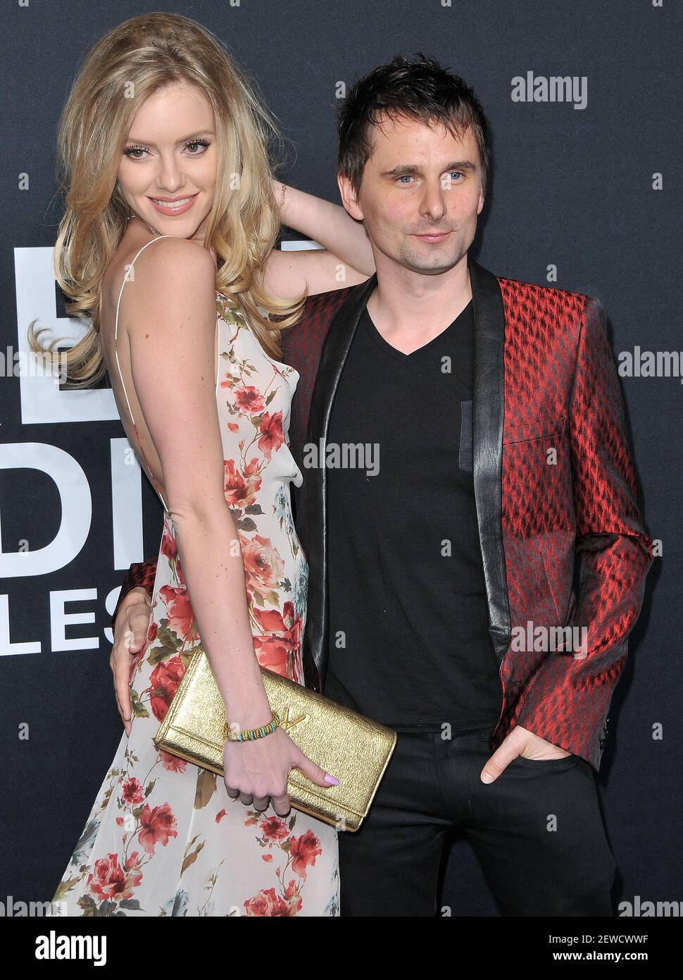 (L-R) Elle Evans and Matt Bellamy arrives at the SAINT LAURENT At The ...
