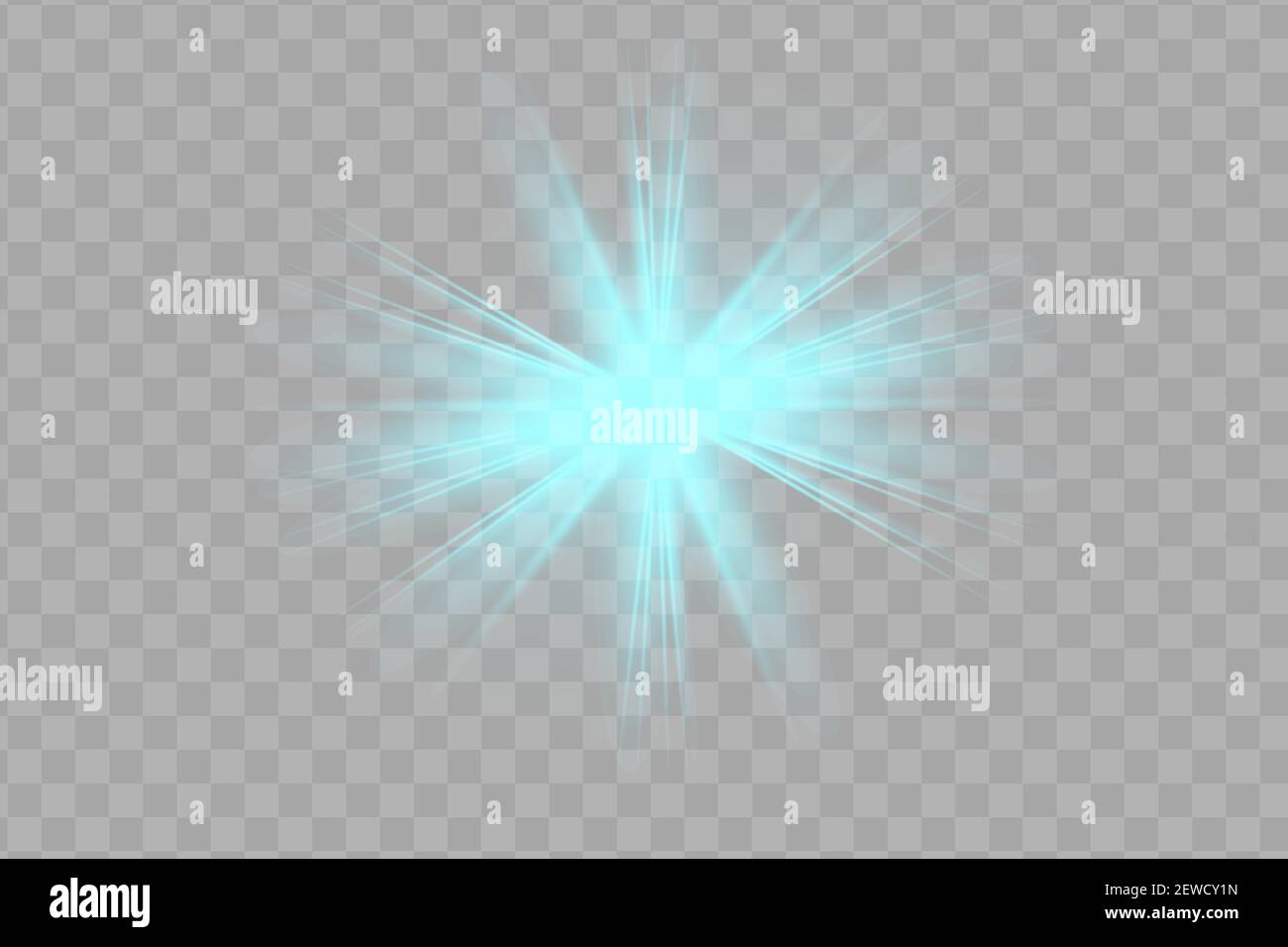 Blue glowing lights effects isolated on background. Glow light effect ...