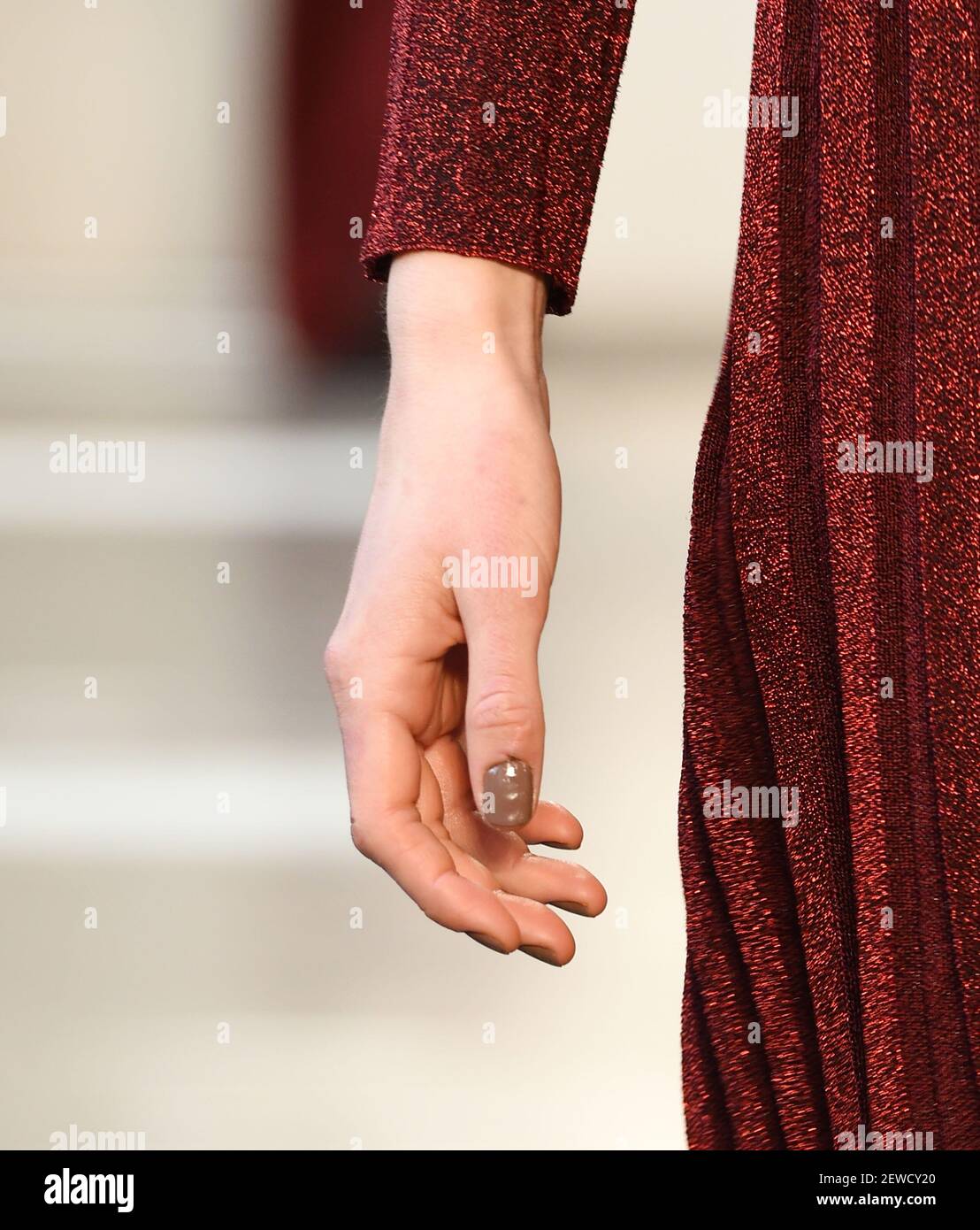 Model on the runway during the Suno Fall 2016 Collection, held at ...