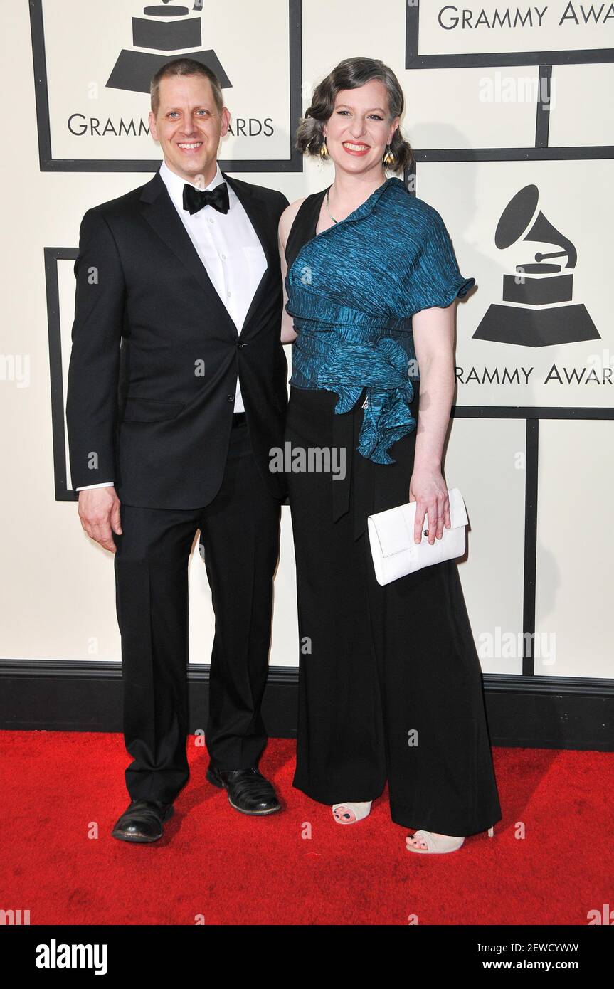 Lisa Kaplan and Matthew Duval at the 58th annual Grammy Awards held at ...