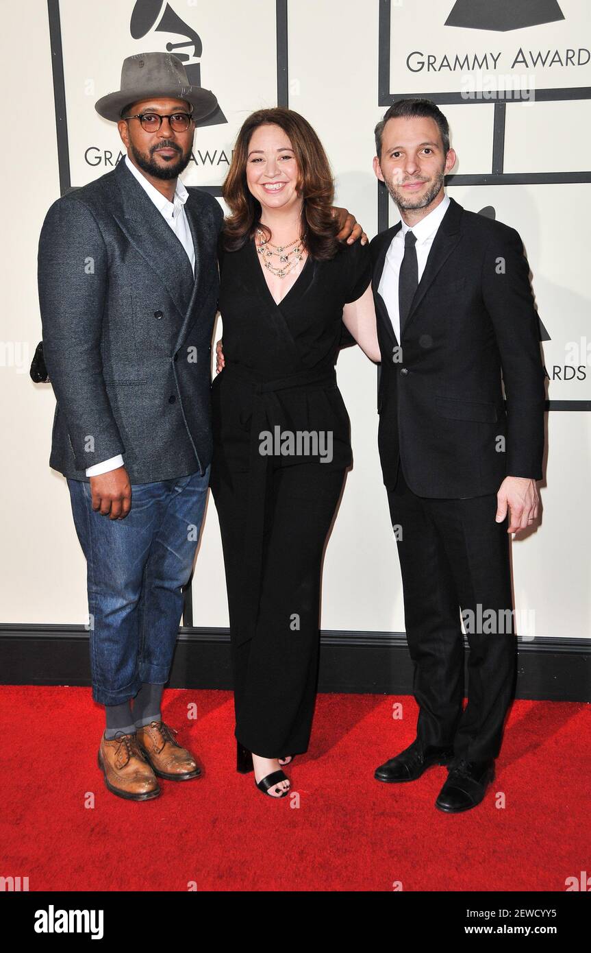 Liz Garbus, Justin Wilkes, Jason Jackson at the 58th annual Grammy ...