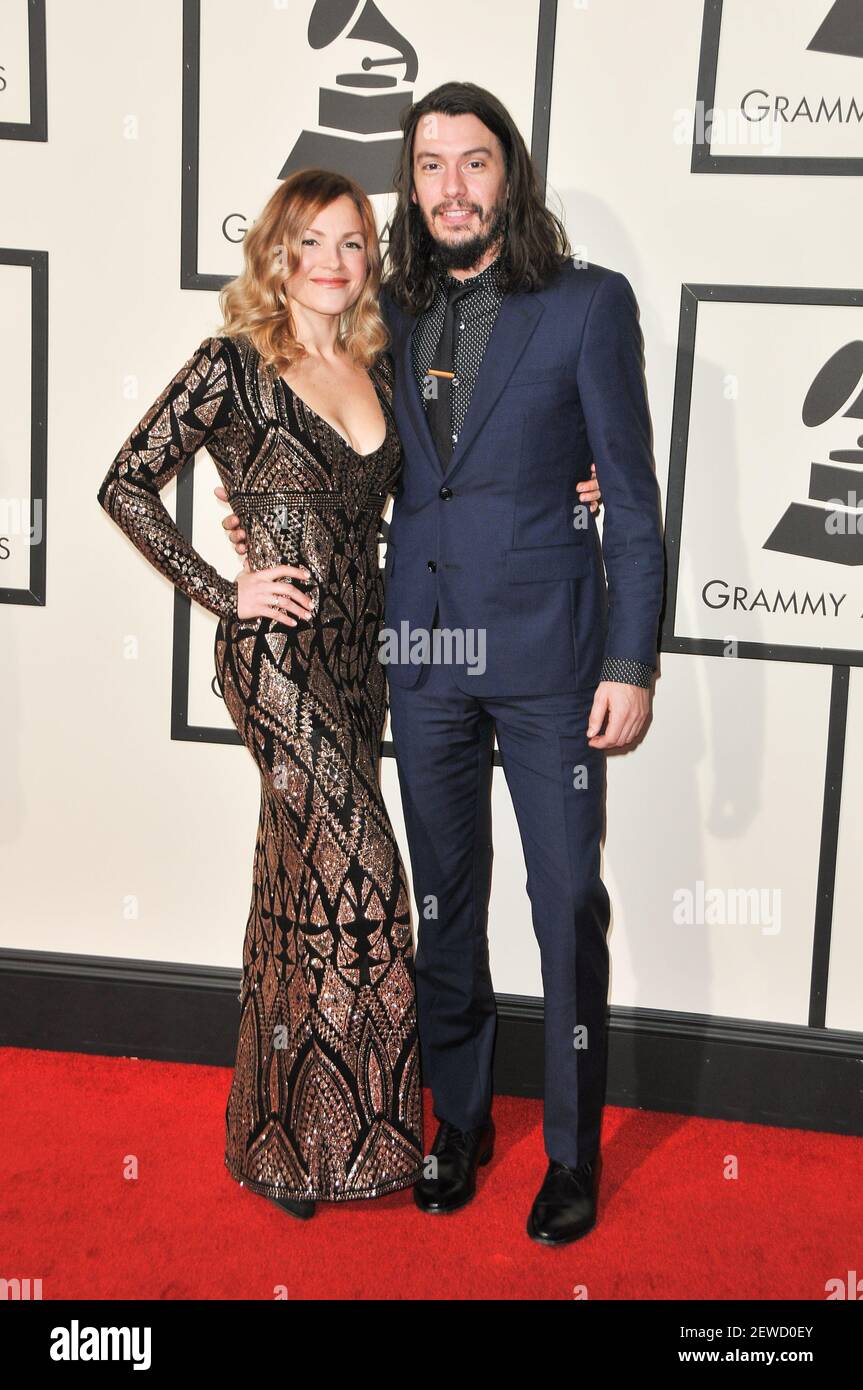 Adriel Denae, Cory Chisel at the 58th annual Grammy Awards held at the ...
