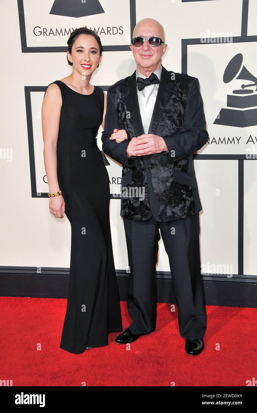 Paul Shaffer, Victoria Shaffer at the 58th annual Grammy Awards held at ...
