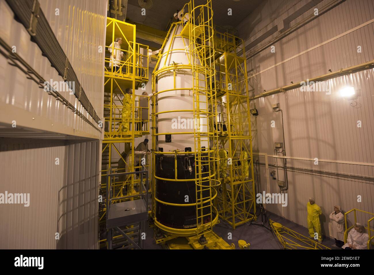 Sentinel-3A satellite encapsulated within its Rockot fairing, on 9 ...