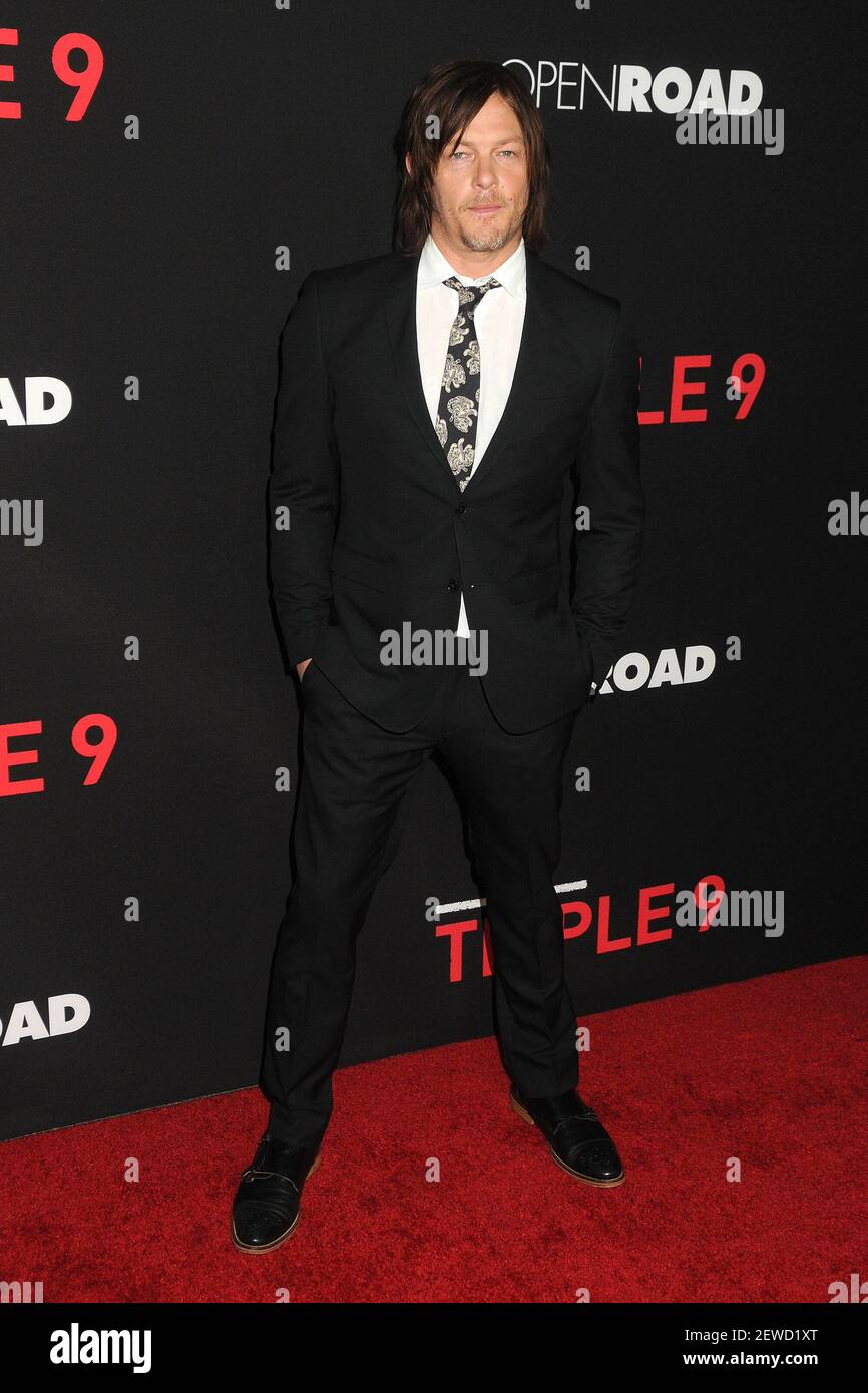 Norman Reedus attending the "Triple 9" Los Angeles Premiere held at ...