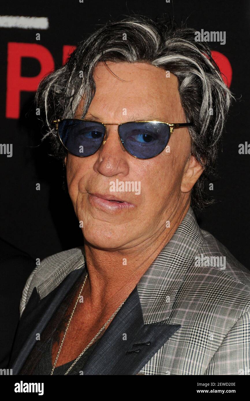 Mickey Rourke attending the "Triple 9" Los Angeles Premiere held at ...