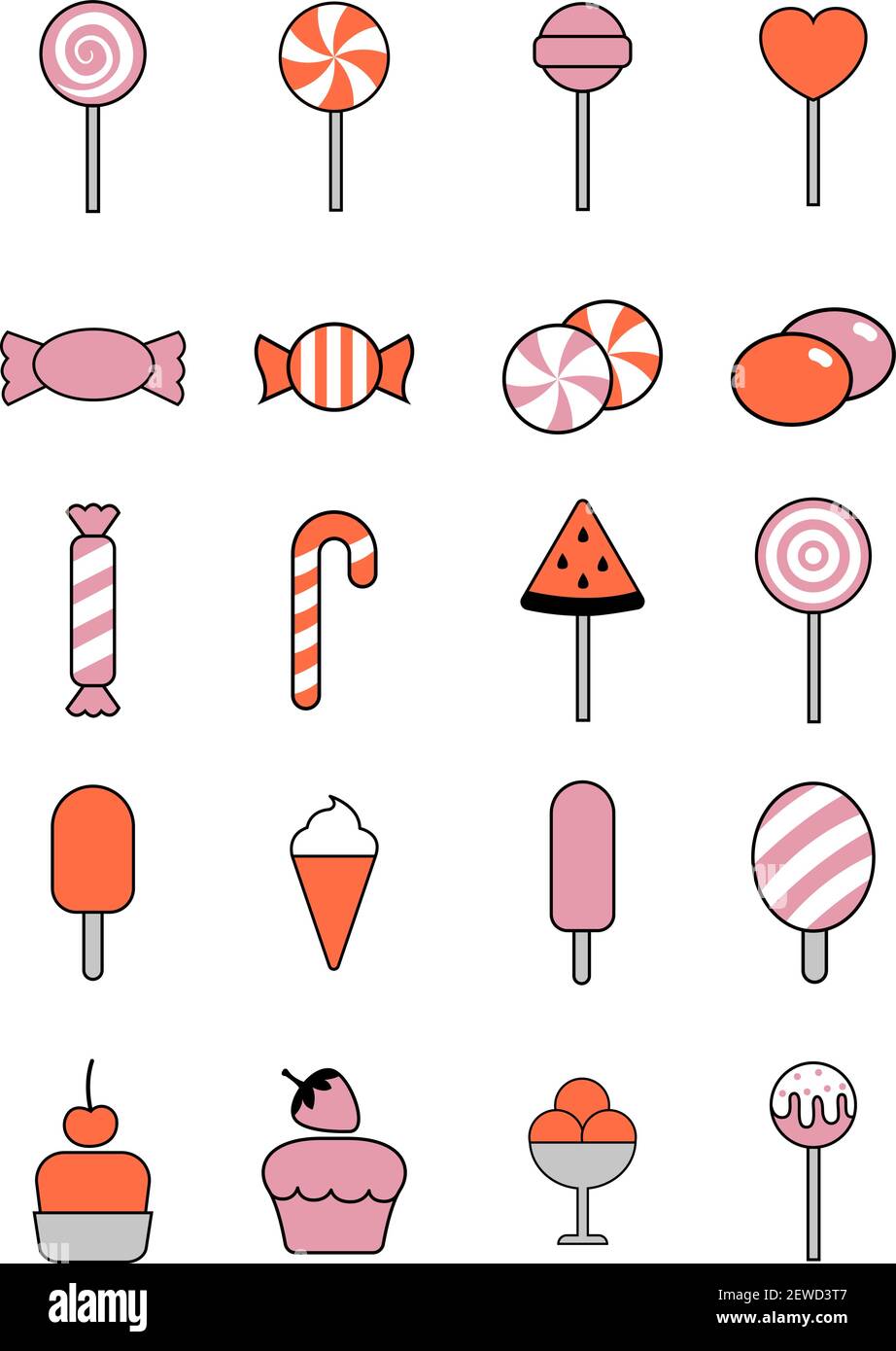 Sweet candy, illustration, vector on white background Stock Vector ...