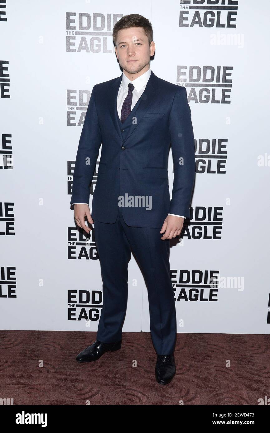 Actor Taron Egerton attends the 'Eddie The Eagle' New York screening at ...