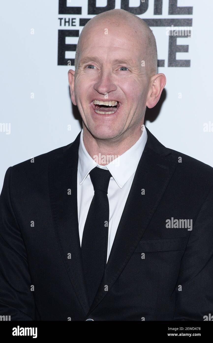 Former ski-jumper Michael 'Eddie' Edwards attends the 'Eddie The Eagle ...