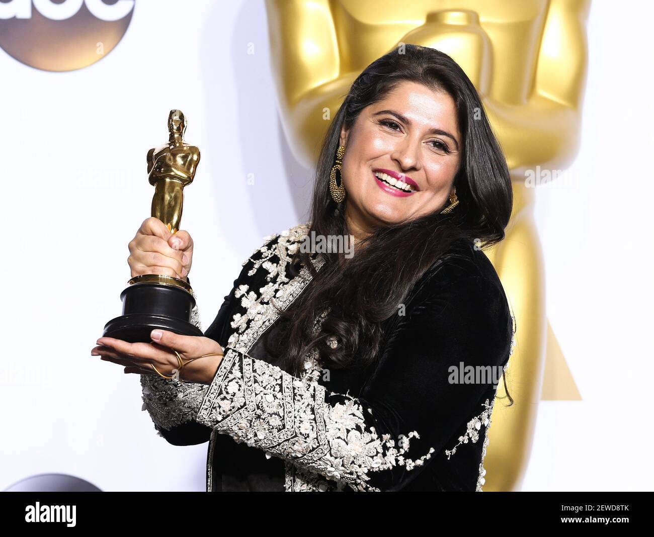Sharmeen Obaid- Chinoy arriving at the 88th Academy Awards Press Room ...