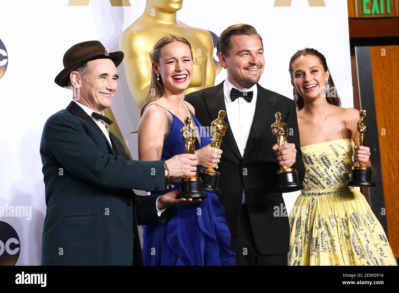 Alicia Vikander, Brie Larsen and Leonardo DiCaprio arriving at the 88th ...