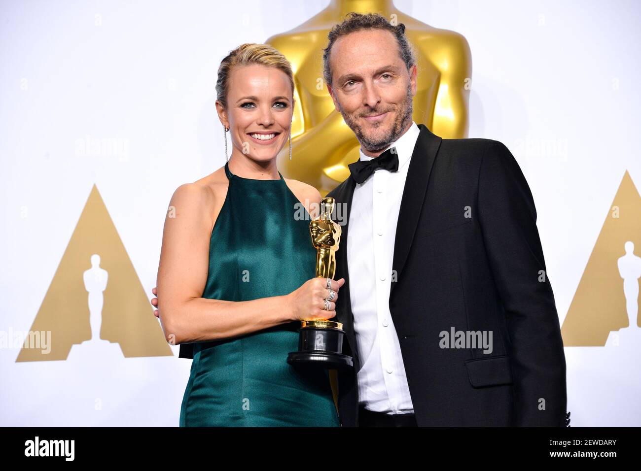 Rachel McAdams and Emmanuel Lubezki in the Press Room at the 88th ...