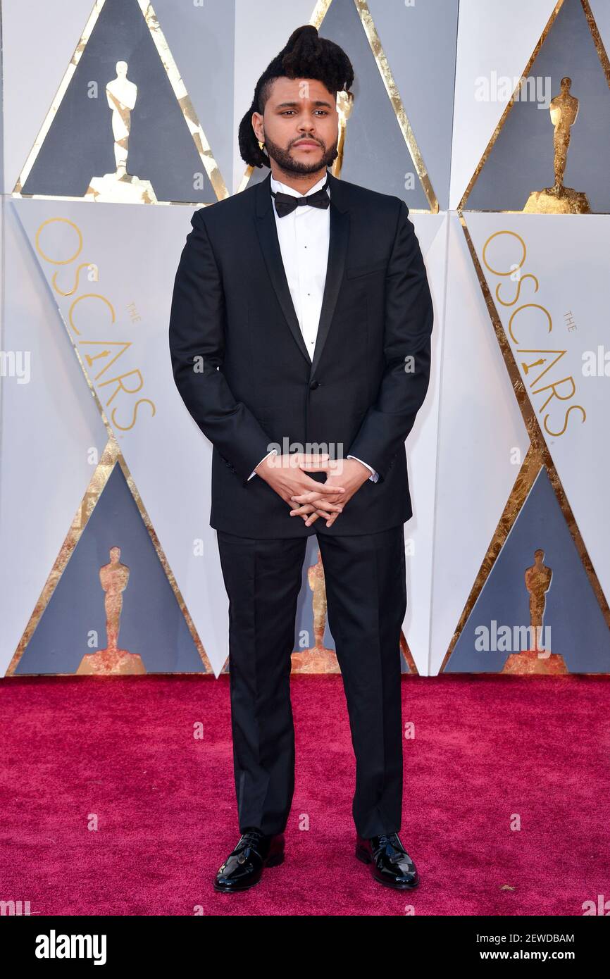 The Weeknd arriving at the 88th Academy Awards Ceremony held at the ...