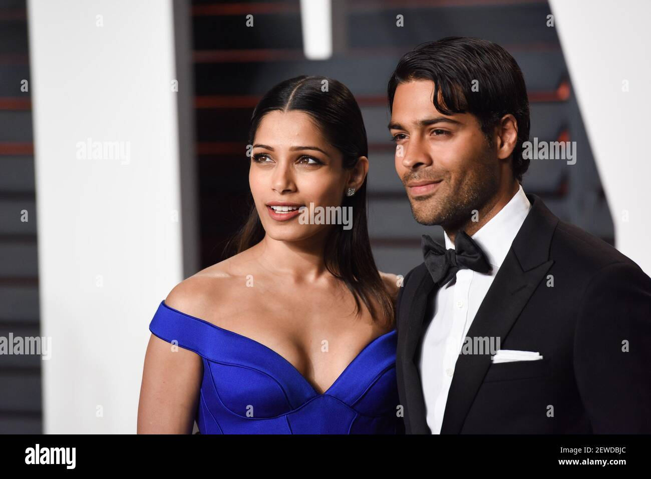 Frida Pinto arriving at the 2016 Vanity Fair Oscar Party hosted by ...
