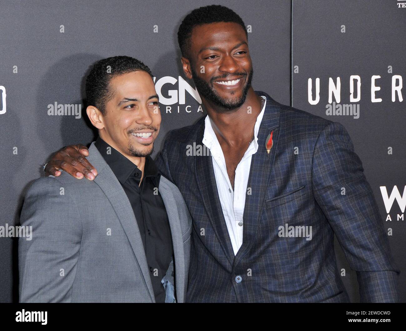 (L-R) Neil Brown Jr. and Aldis Hodge arrives at the WGN America's ...