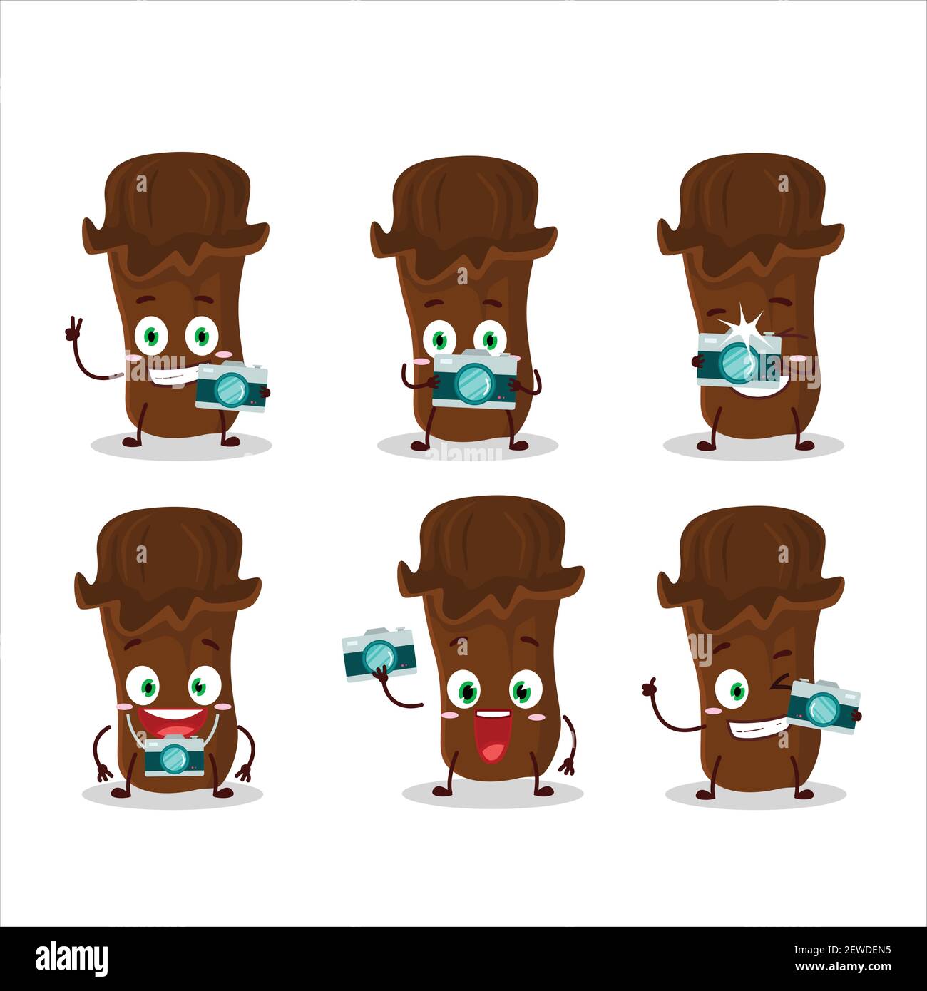 Photographer profession emoticon with clevo cartoon character. Vector ...