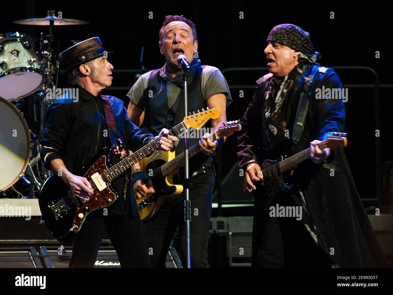 Musicians Nils Lofgren, Bruce Springsteen, and Steven Van Zandt perform ...