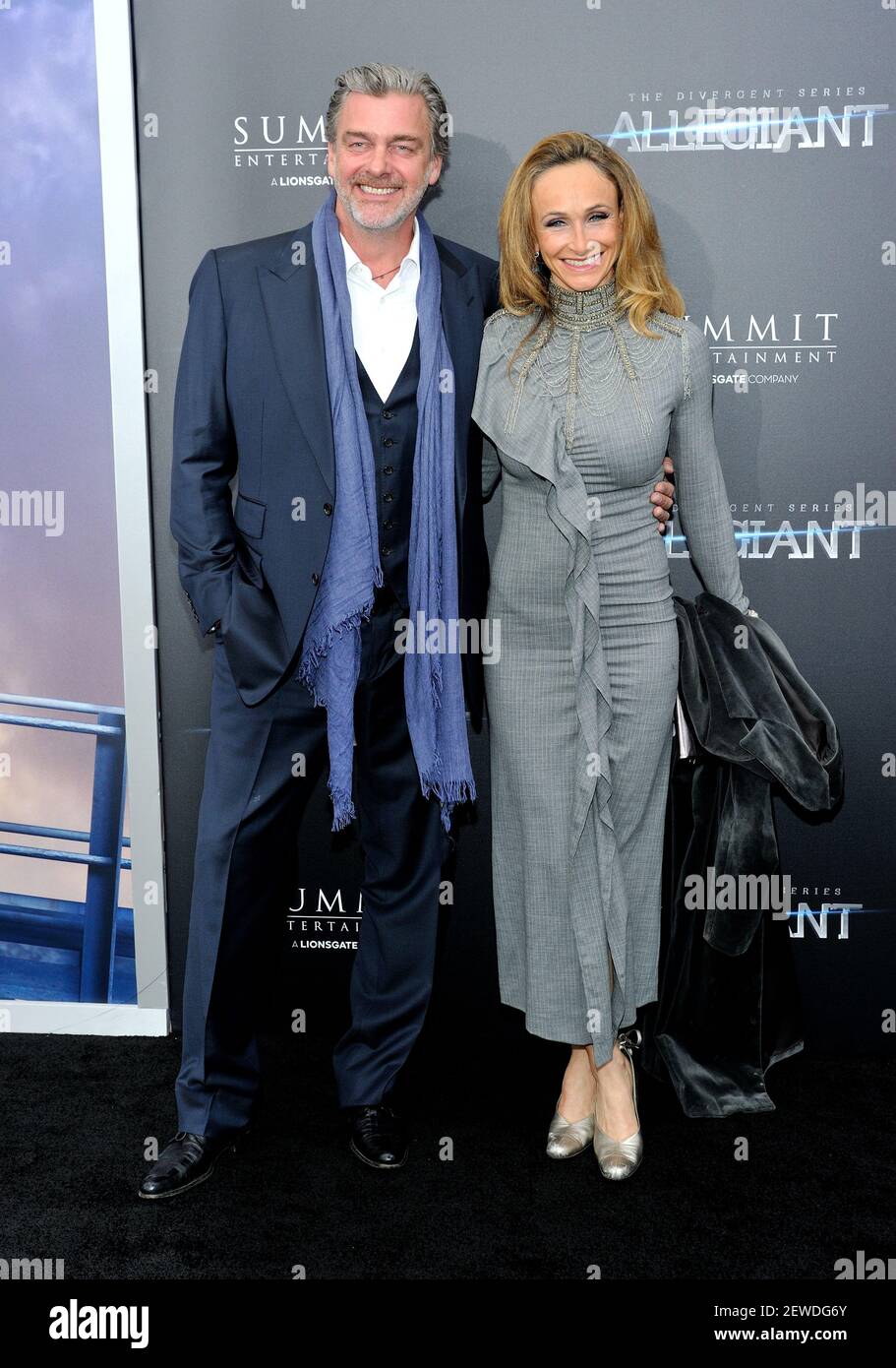 Actor Ray Stevenson and Elisabetta Caraccia attend the world premiere ...