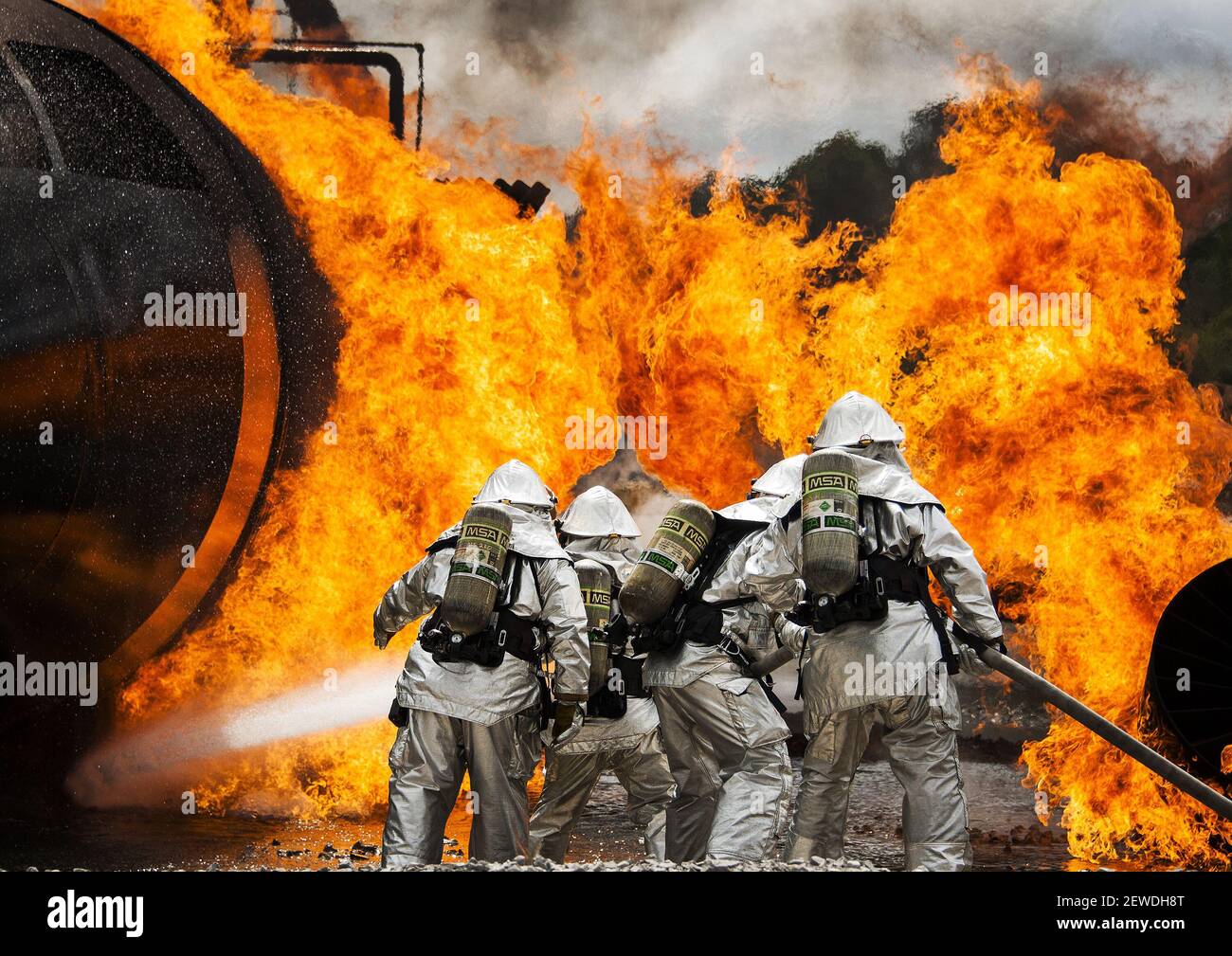 A team of 919th Special Operations Civil Engineer Squadron firefighters ...